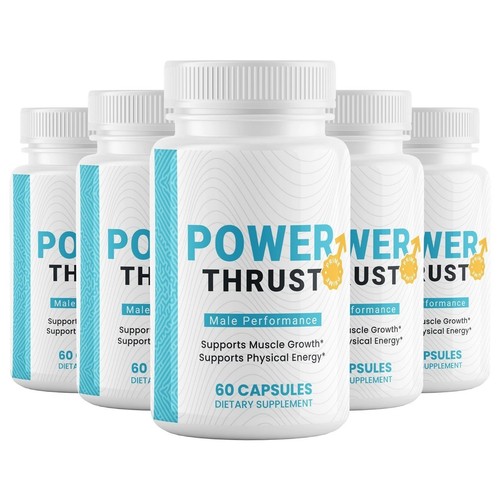(5 Pack) Power Thrust Men Capsules, Maximum Strength Male Performance ...