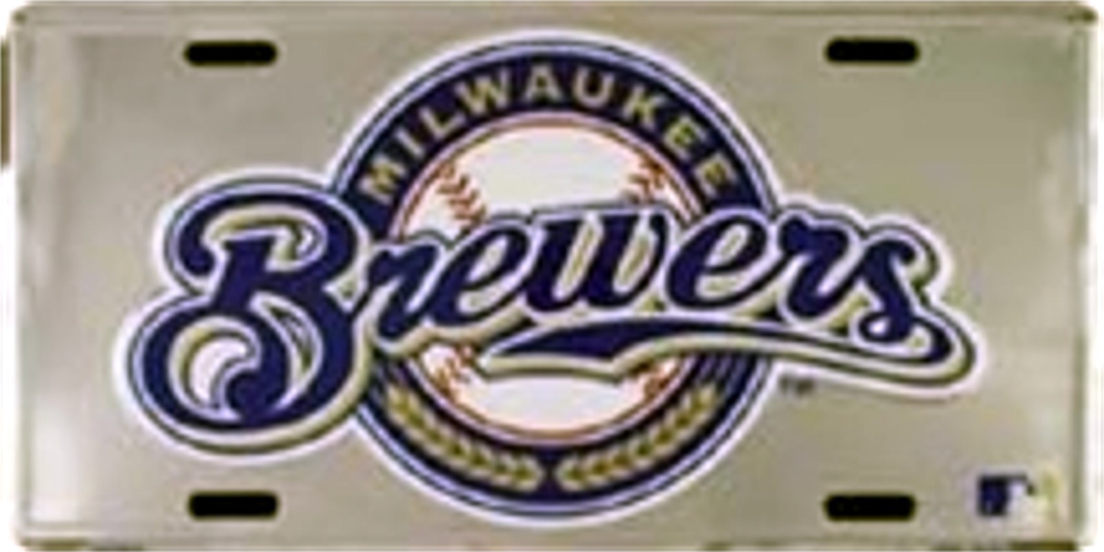 MLB Milwaukee Brewers Chrome License Plate Auto Tag - FREE Shipping ...