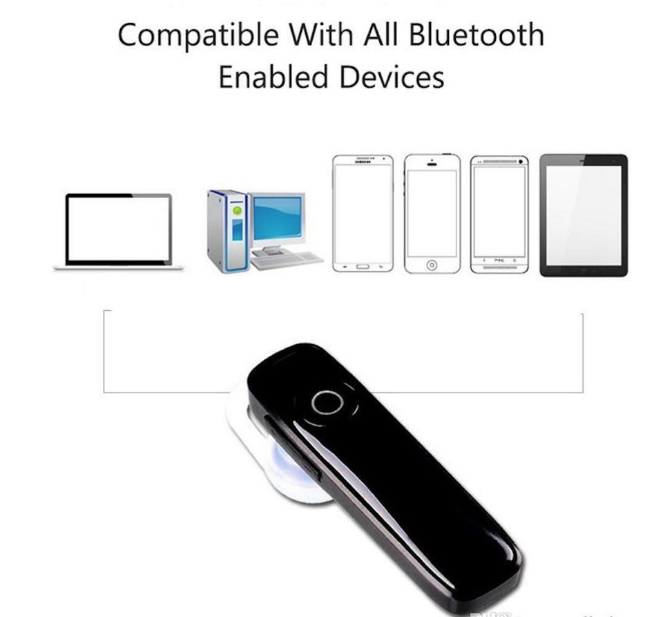 Bluetooth Wireless Rechargeable Headset Hands-free Pro for Apple ...