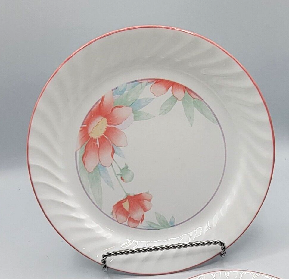 Corelle By Corning Peony Pattern With White Swirl Edges Replacement ...