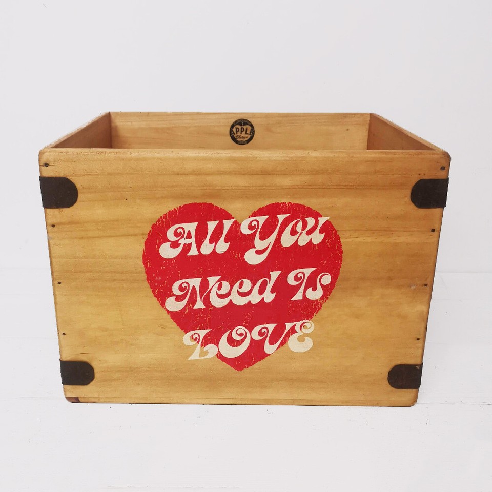 Retro Record Box 12" Vintage Wooden Handcrafted Album Crate For LP ...