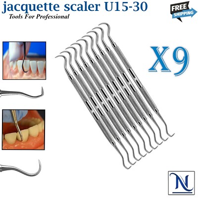 X9 JACQUETTE SCALER U15-30 DENTAL HAND INSTRUMENTS PRO DENTIST PICK ...