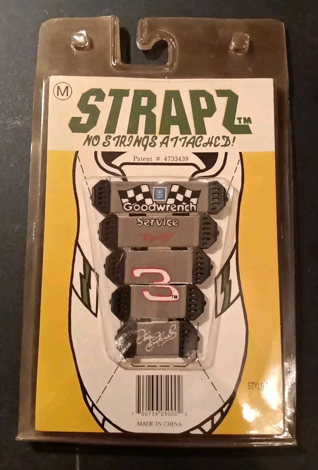 DALE EARNHARDT #3 Vintage New Strapz Shoe Fasteners No Strings Attached ...