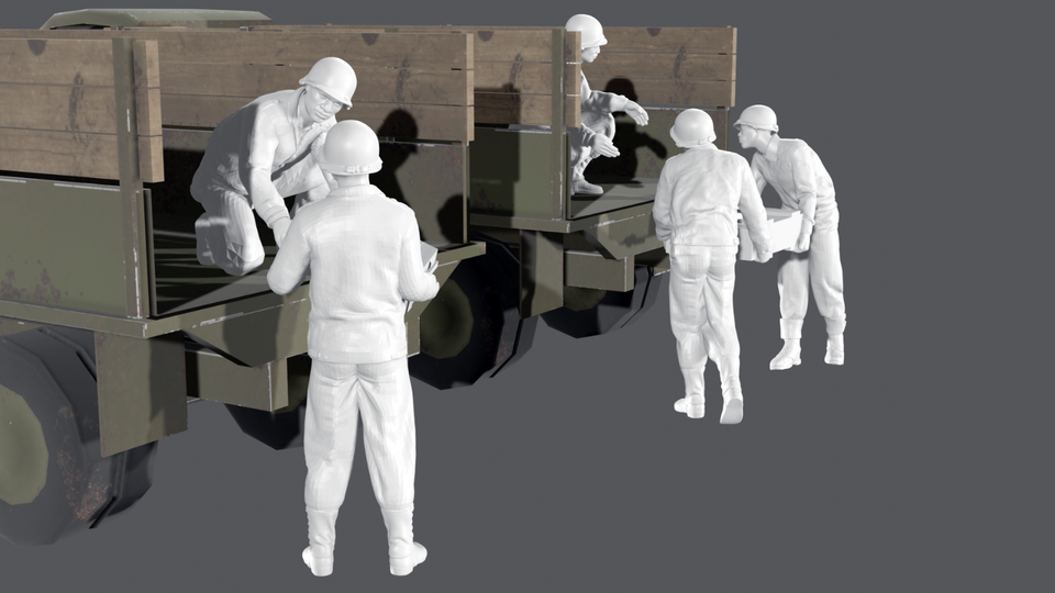 WWII US Red Ball Express Loaders - 5 Figure Set | eBay