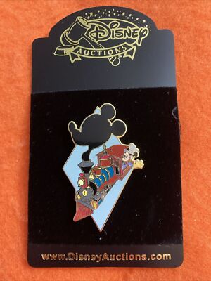 OLD LE 500 Disney Auctions PIN Railroad Train Engineer Mickey Mouse ...