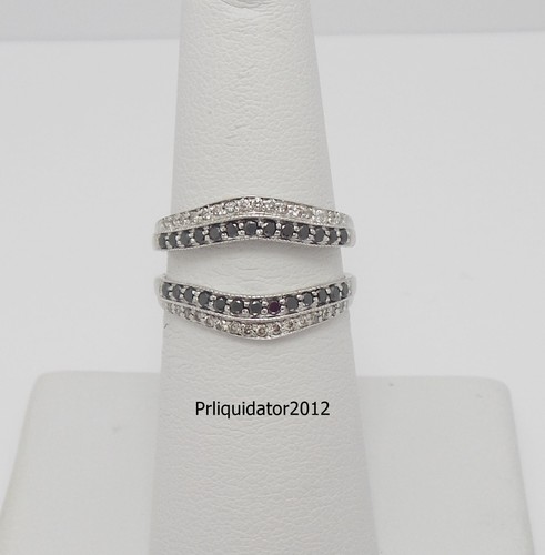 1/2CT Natural Diamond Solitaire Enhancer Guard Wrap Insert Ring 14K ...