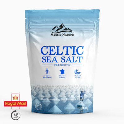 Celtic Sea Salt - 500g | Fine Ground | 100% Natural Sea Salt With 82 ...