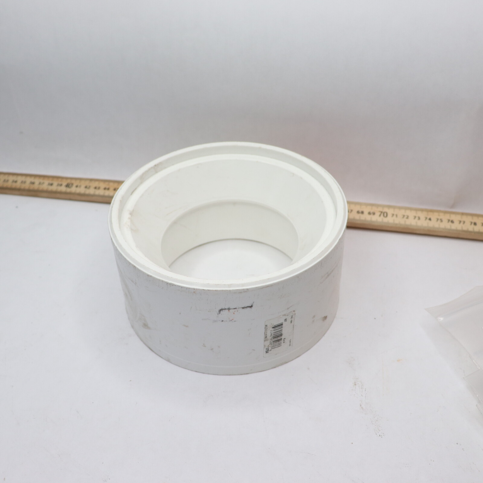 Charlotte Pipe Flush Bushing DWV PVC White 6" x 4" Spigot x Hub | eBay