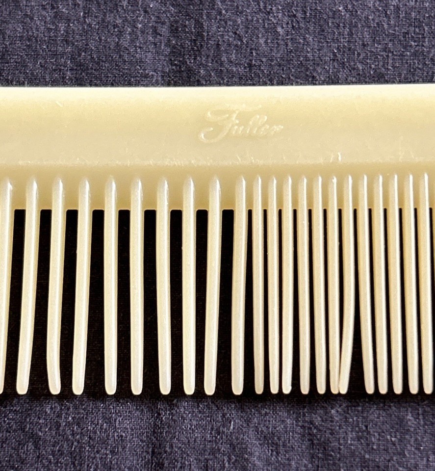 Vintage Fuller Nylon Comb 7.5” Ivory Made in The USA Wide & Narrow ...