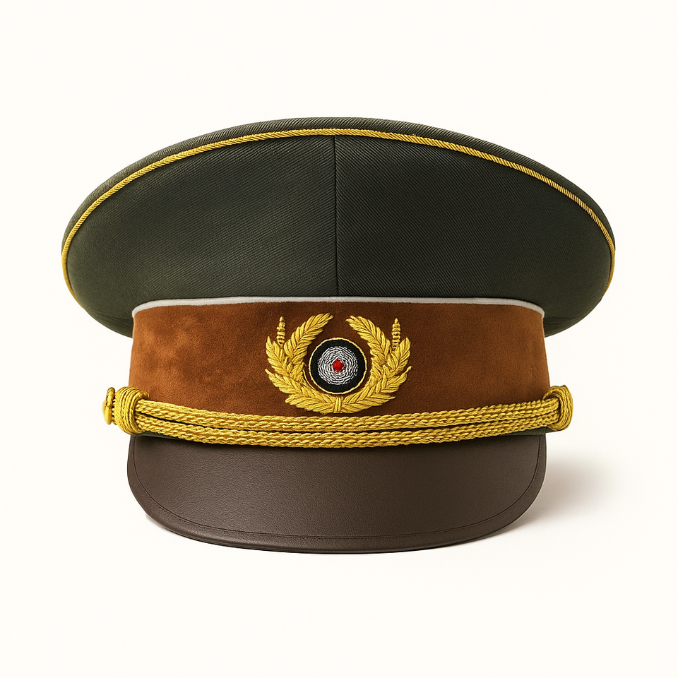 WW2 German Visor Cap Officer World War II Reproduction Germany Military ...