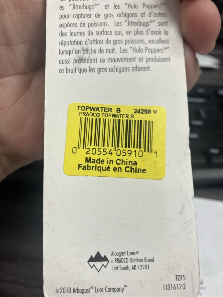 Arbogast Jitterbug Topwater Lure Black & Red *BRAND NEW* | eBay