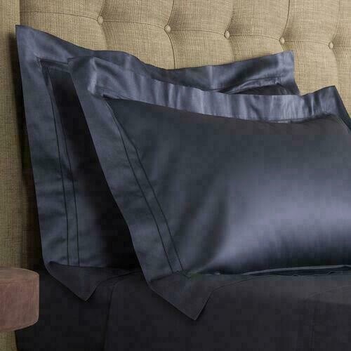 RARE $550+tax FRETTE DOUBLE AJOUR DOPPIO 2 KING SHAMS MINERAL DARK NAVY ...