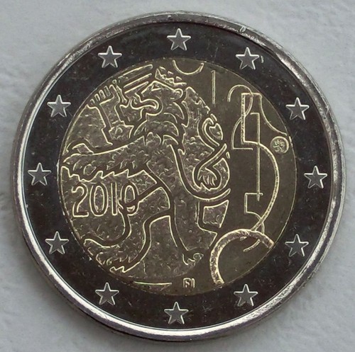 2 Euro Commemorative Coin Finland 2010 150 Years Currency Uncirculated ...