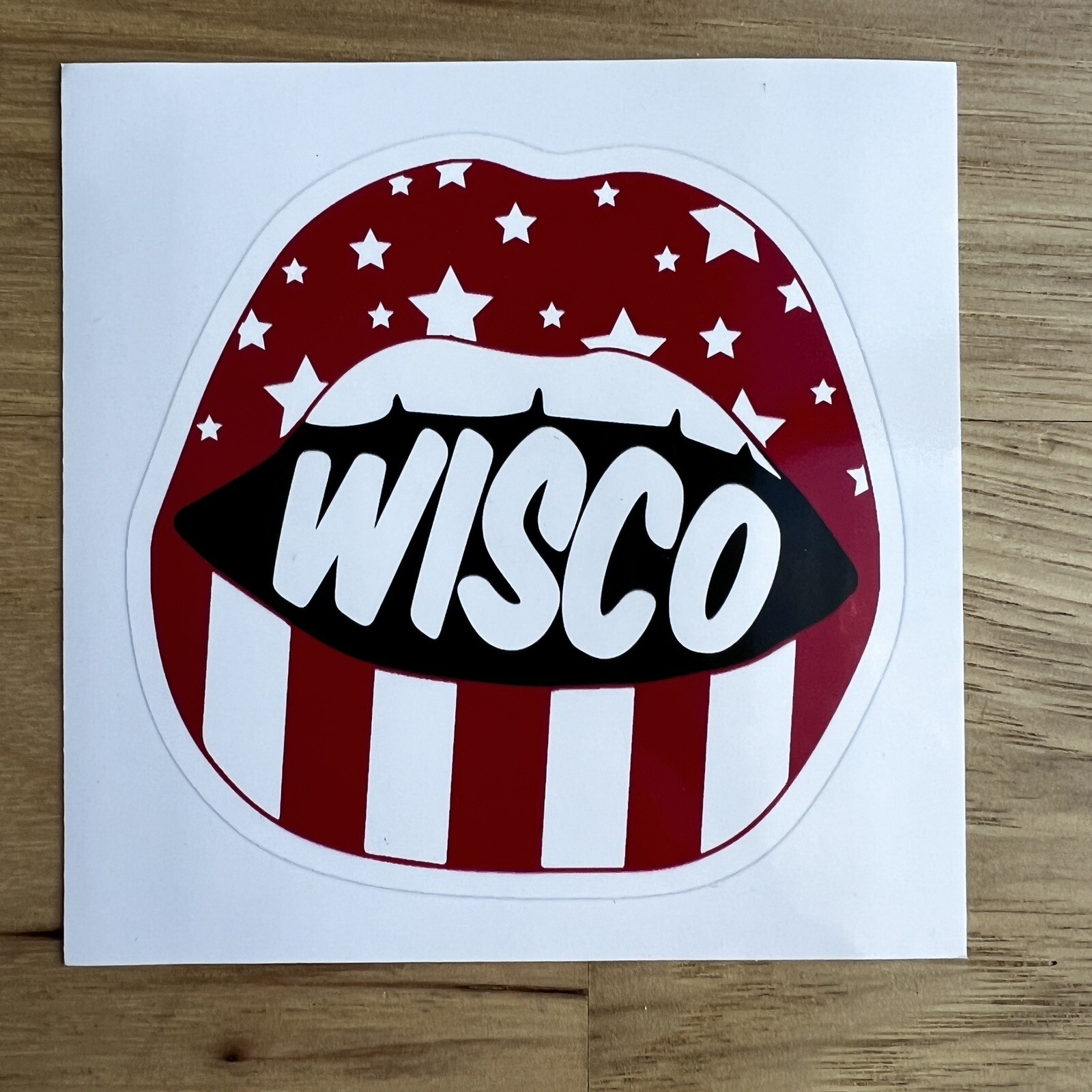 WISCO Lips Sticker New 4" x 4" | eBay