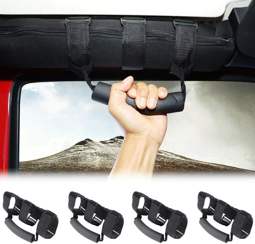 4pcs Roof Roll Bar Grab Grip Handles for Universal Accessories Black | eBay