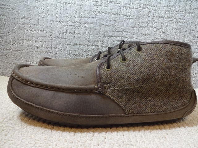 UGG Australia Lyle Tweed Brown Suede Stout Chukka SLIPPER Shoes 1005262 ...