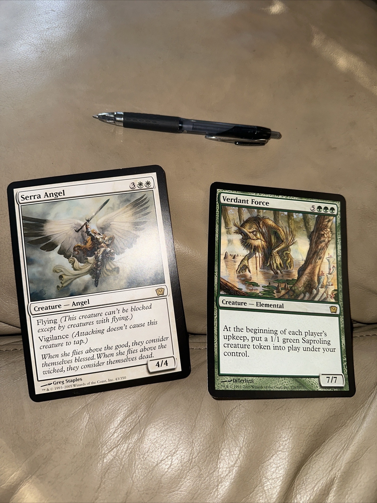 Oversized 9th Edition Box Topper - Serra Angel + Verdant Force Promo ...