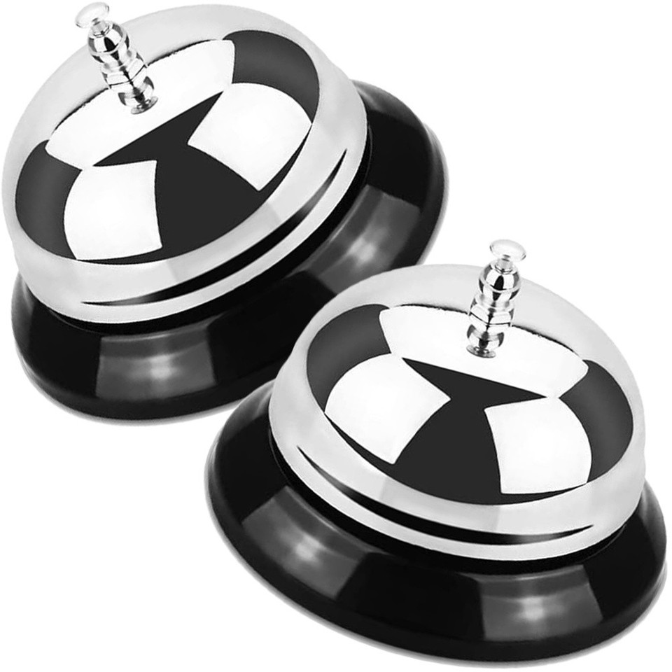 2 Pcs Hotel Dish Bell Desk Bells Calling Restaurant Service Table ...