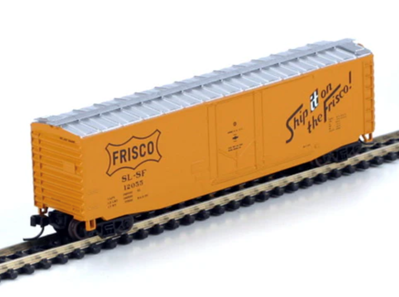 Athearn N Scale Frisco SLSF #12055 50' PS-1 Plug Door Box Car 14138 | eBay