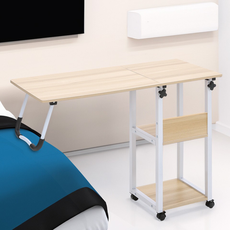 Folding OverBed Table Tray Adjustable Mobility Aid Chair PC Laptop ...