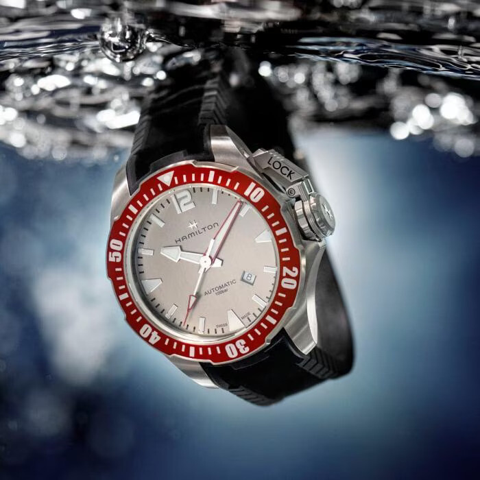 Hamilton Men's H77805380 Khaki Navy Frogman 46mm Automatic Titanium ...