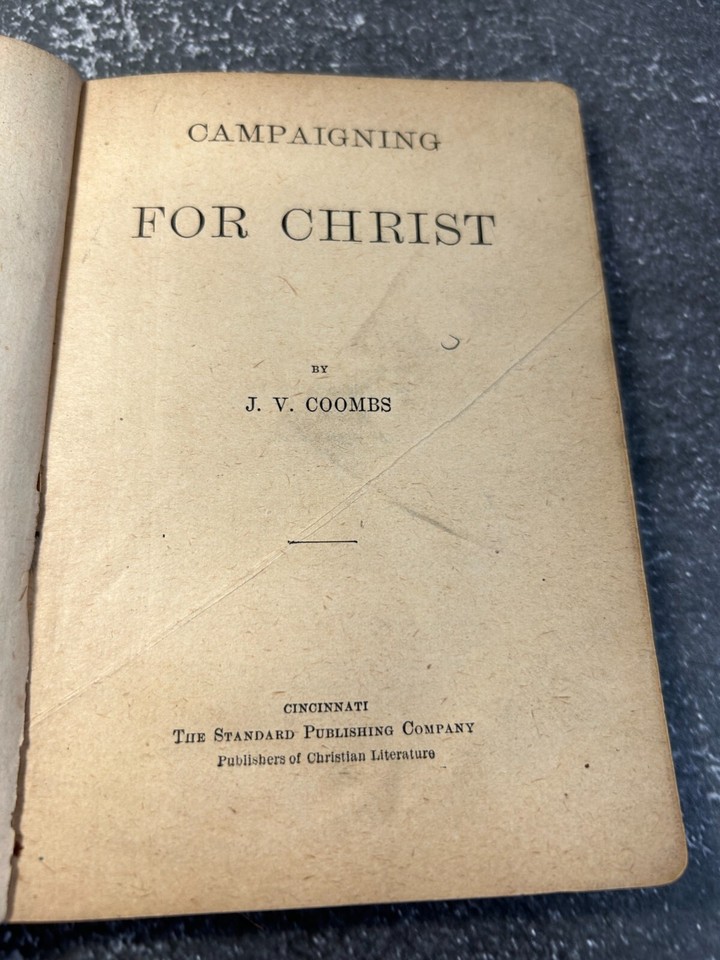 Campaigning for Christ by J. V. Coombs | eBay