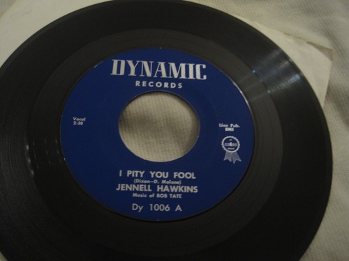 JENNELL HAWKINS I Pity You Fool/Don't Worry Bout Me 45 Northern Soul R ...