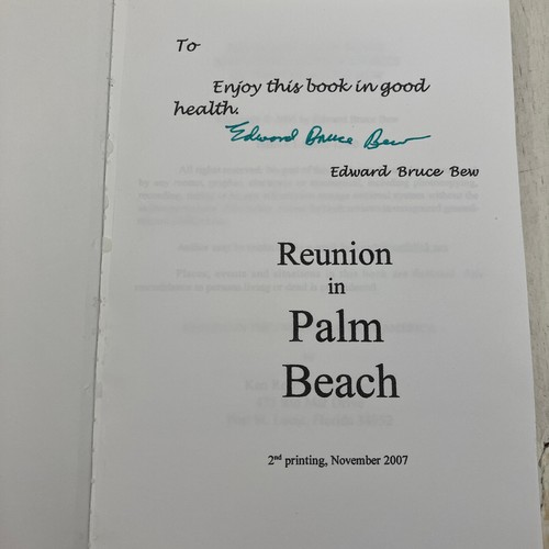 Reunion in Palm Beach & Other Florida Stories SIGNED by Edward Bruce ...