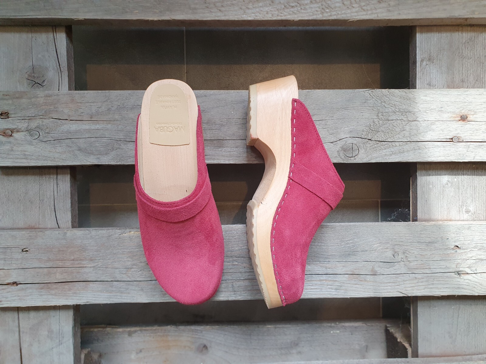 Swedish Clogs Maguba Berkeley Berry Suede Size US Womens 9 / US Mens 6 ...