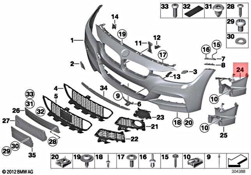 Genuine BMW F30 F31 F35 316d 316i 316Li 318d 318dX Support Left ...