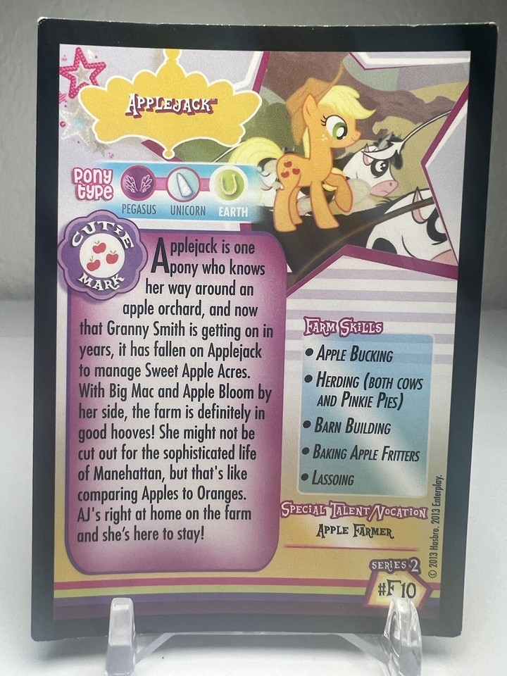 My Little Pony Trading Cards Series 2 Foil F10 Applejack | eBay