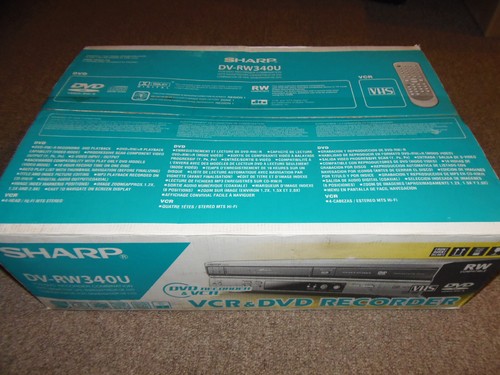 New Sharp DV-RW340U VHS DVD-RW/-R Recorder 4 Head VCR DVD Combo Player ...
