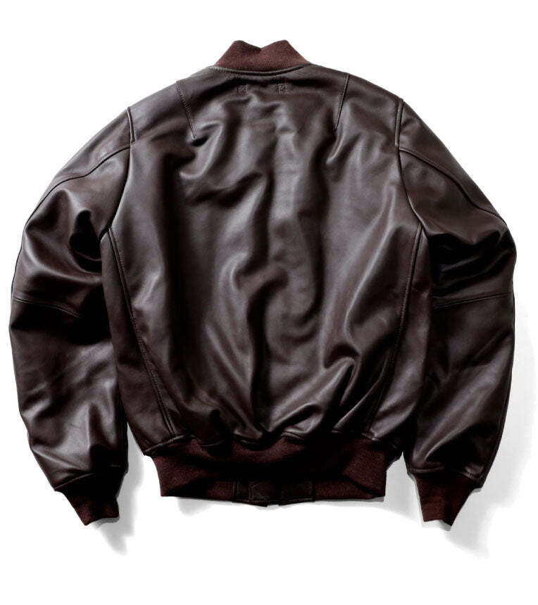 HOUSTON SHEEP LEATHER MA-1 FLIGHT JACKET NEW bomber ma1 military air ...