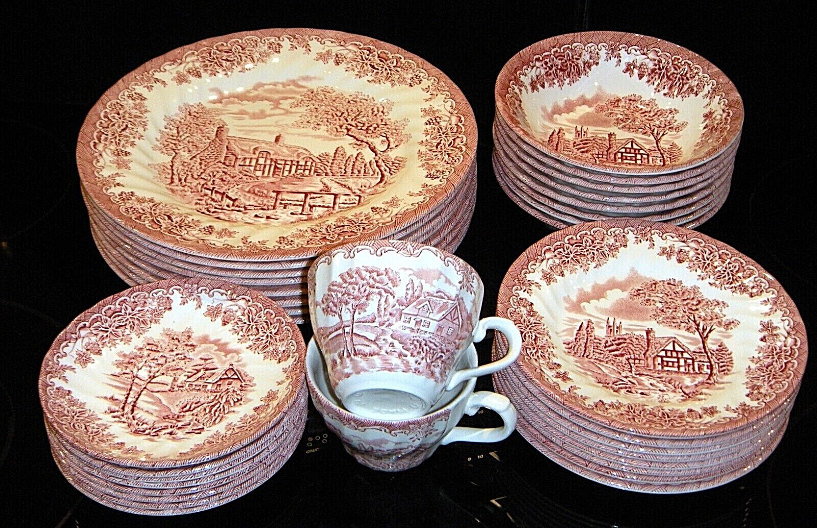 Churchill The Brook Pink Fine English Tableware. Made in Staffordshire ...