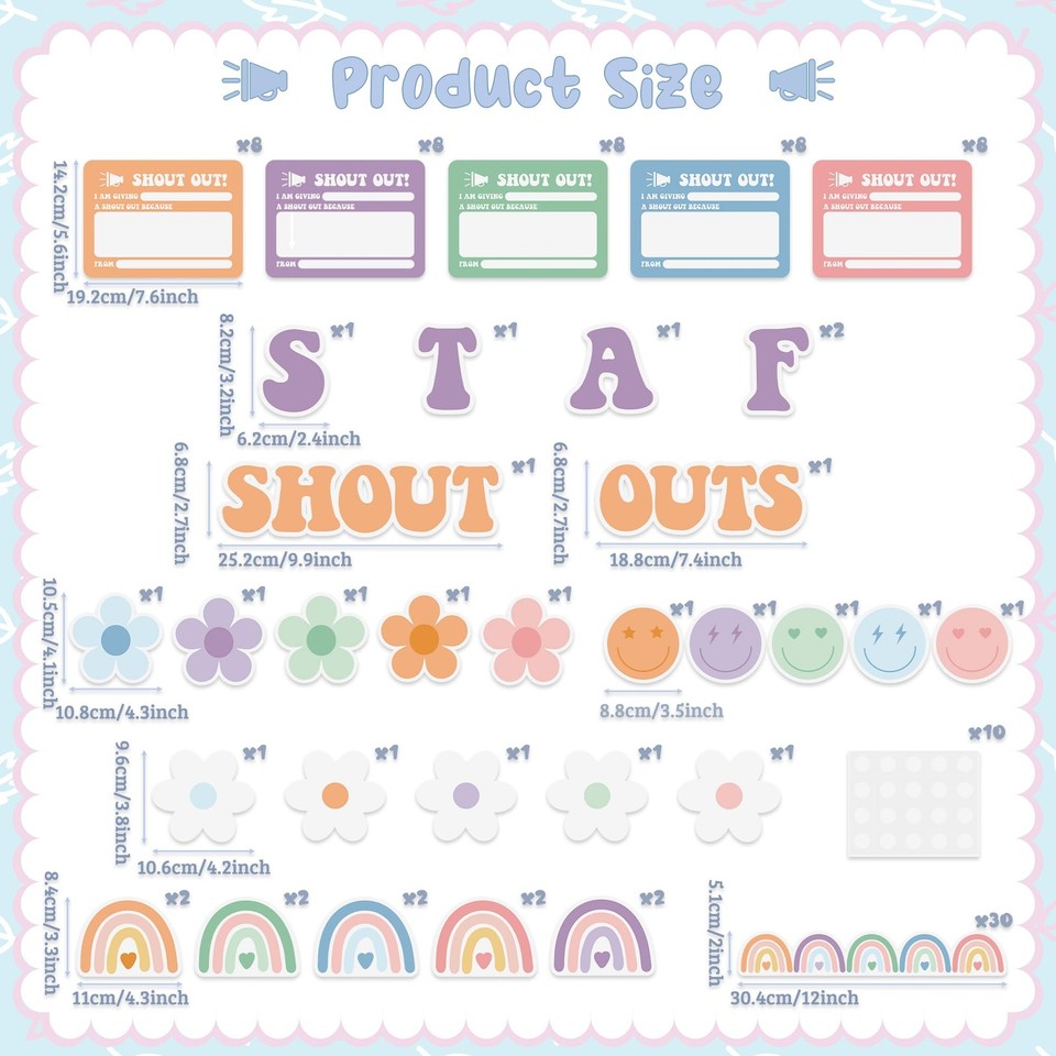 Shout Out Bulletin Board - 112pcs Staff Student Shout Out Motivational ...