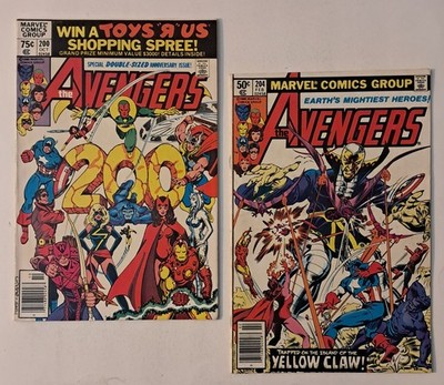 Avengers #200 & 204(1st Marcus Immortus Ms Marvel's Child/Yellow Claw ...