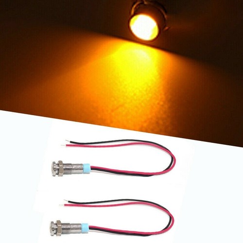 LED Amber Lights Replacement Ultra Small 2Pcs Amber LED Lamp Motorcycle ...