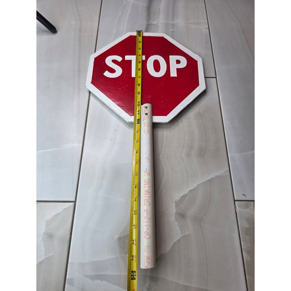Handheld Double Sided Stop Go Traffic Sign Octagon Crossing Guard ...