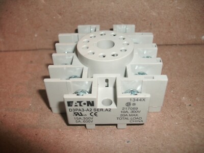 EATON D3PA3-A2 15A/300V 5A/600V OCTAL RELAY SOCKET - 2 AVAILABLE | eBay