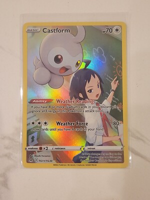 Castform TG11/TG30 Full Art Pokemon TCG Card Lost Origin Trainer ...