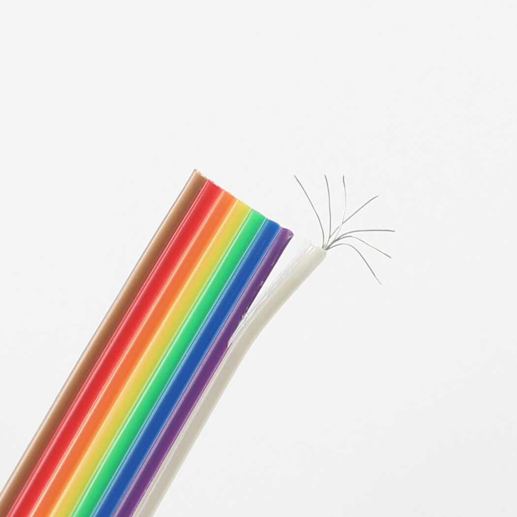 5M / 32.8Ft 1.27mm Pitch 8 Pin 8 Wire Conductor Rainbow Color IDC ...