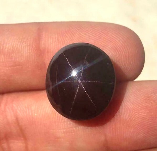 39 Cts Certified Natural Red Garnet Star 18x16 MM 6 Ray star Garnet ...