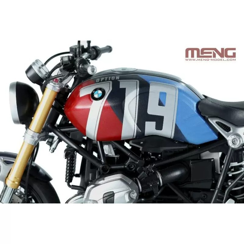 Meng BMW R Nine T 719 option Race Motorcycle 1/9 Scale Model Kit parts ...