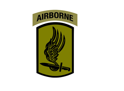 173rd AIRBORNE Division Vinyl Window Decal/Sticker Black/Olive U.S ...