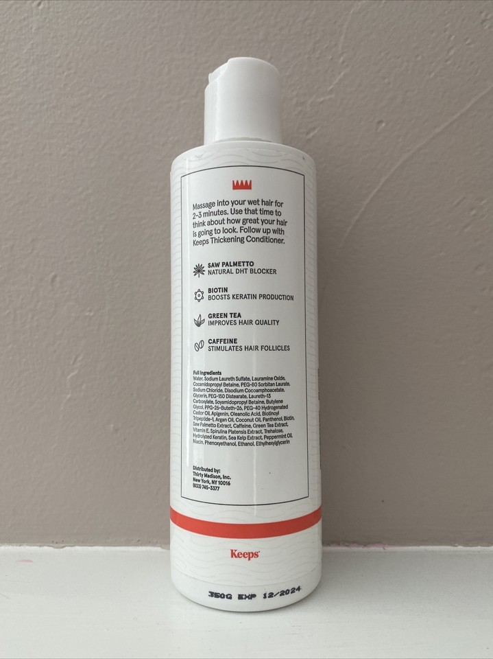 Keeps Men's Hair Growth Thickening Shampoo 236ml Peppermint Scented | eBay