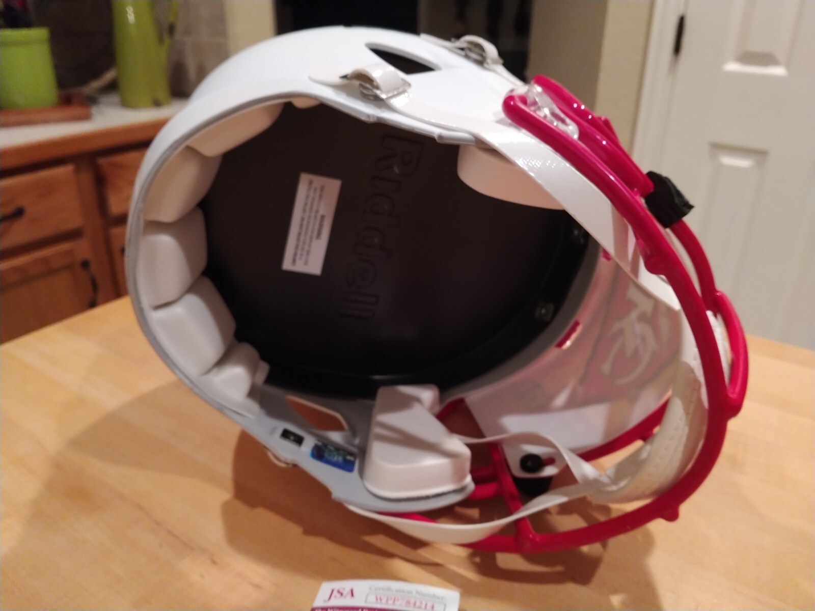 PATRICK MAHOMES JSA SIGNED AUTOGRAPHED FULL SIZE HELMET K.C. CHIEFS MVP ...