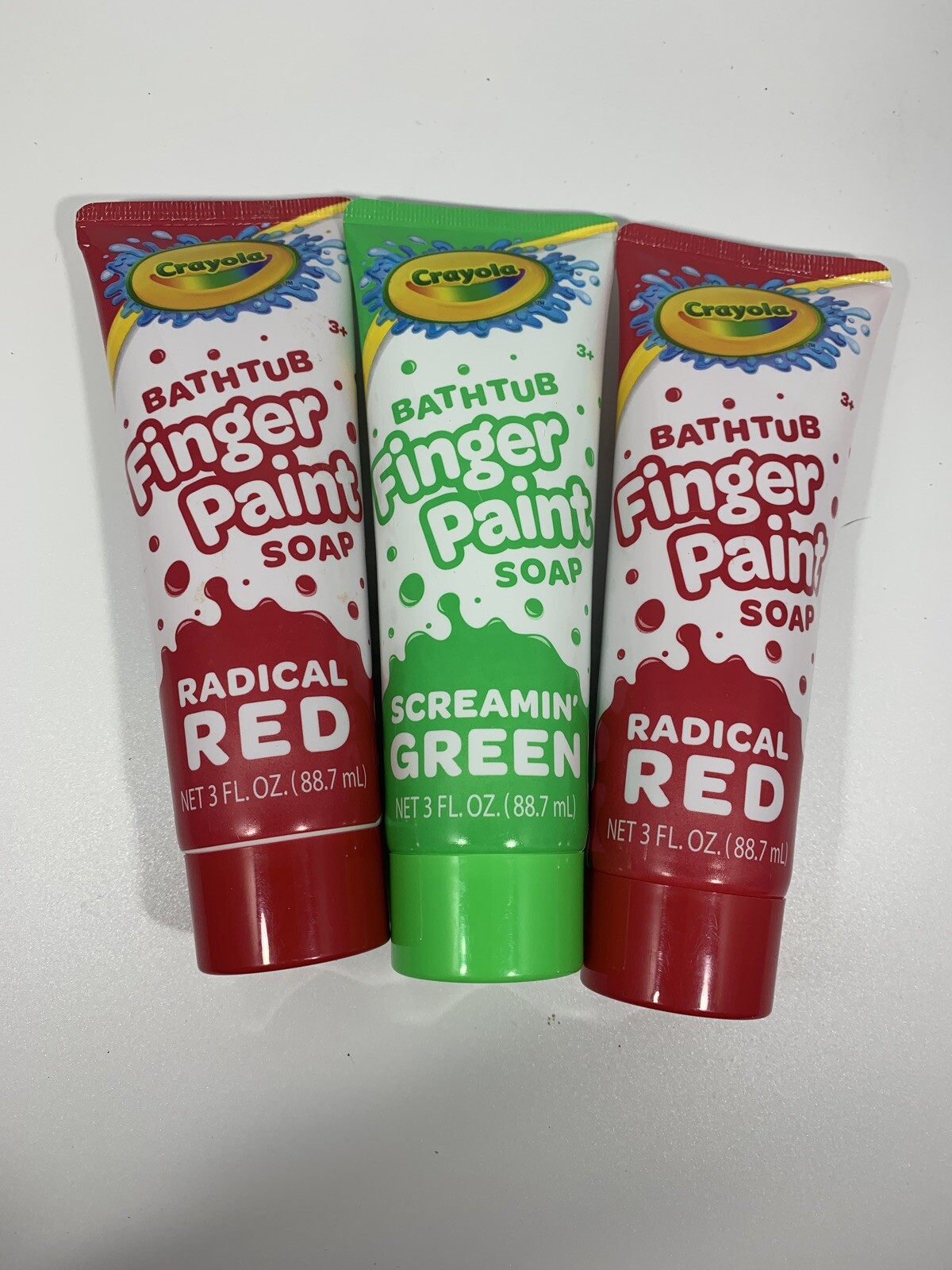 3 Oz Crayola Bathtub Finger Paint Kids Soap Screamin' Green Radical Red ...