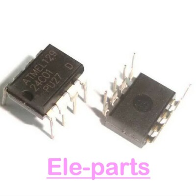 10 PCS AT24C01A-10PU-2.7 DIP-8 AT24C01 24C01 2-wire Serial Eeprom Chip ...