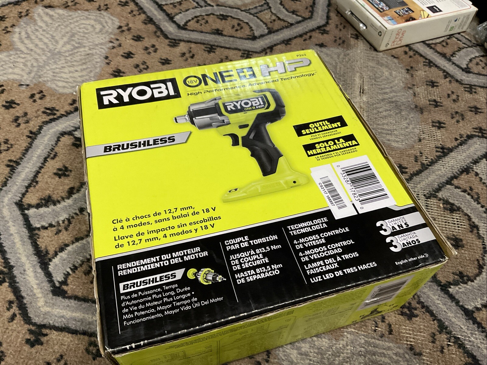 RYOBI P262 ONE+ HP 18V BRUSHLESS 4 MODE 1/2” IMPACT WRENCH NEW TOOL ...