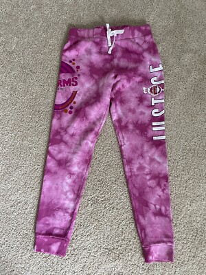 Girls Justice Charms Tie Dye Sweatpants 12/14 | eBay